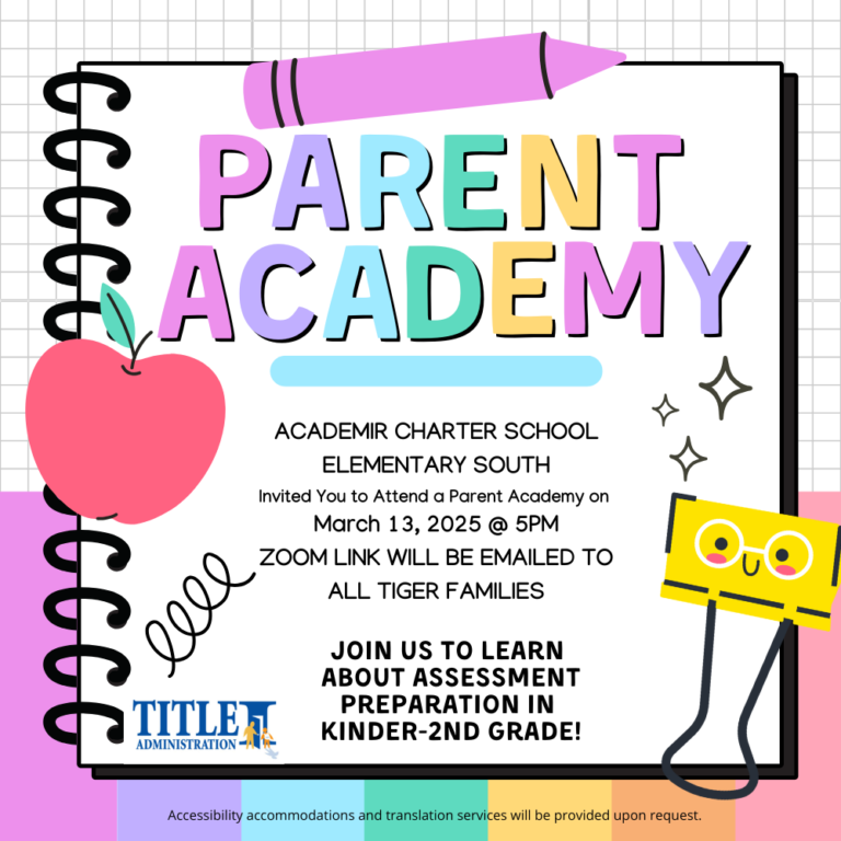 Title I Parent Academy: K-2 Test Preparation | ACSS NEWSROOM